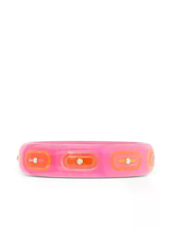 Mark Davis 18k Yellow Gold Bakelite Bracelet - Pink