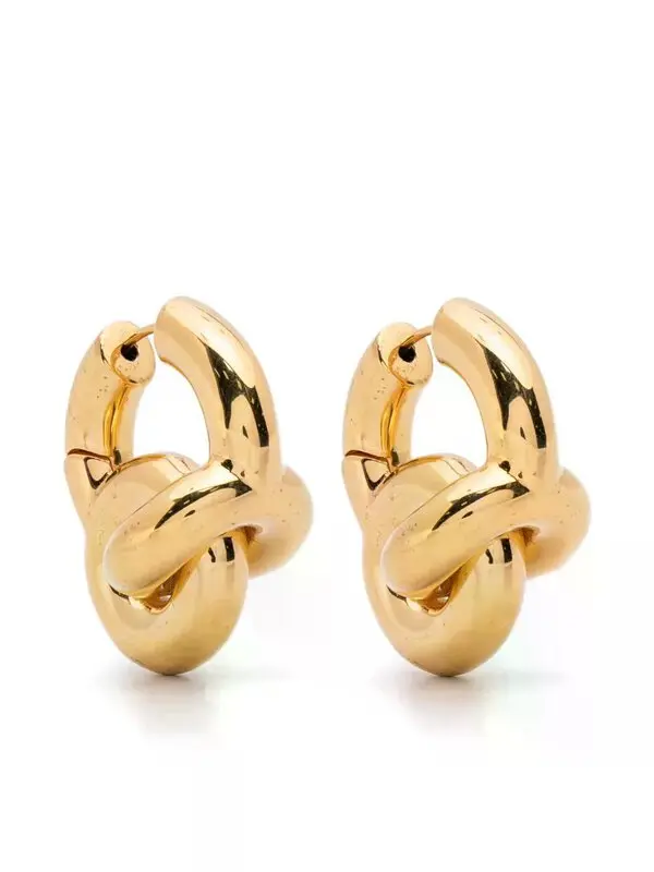 UNCOMMON MATTERS Mini Knot Creole Hoop Earrings - Gold