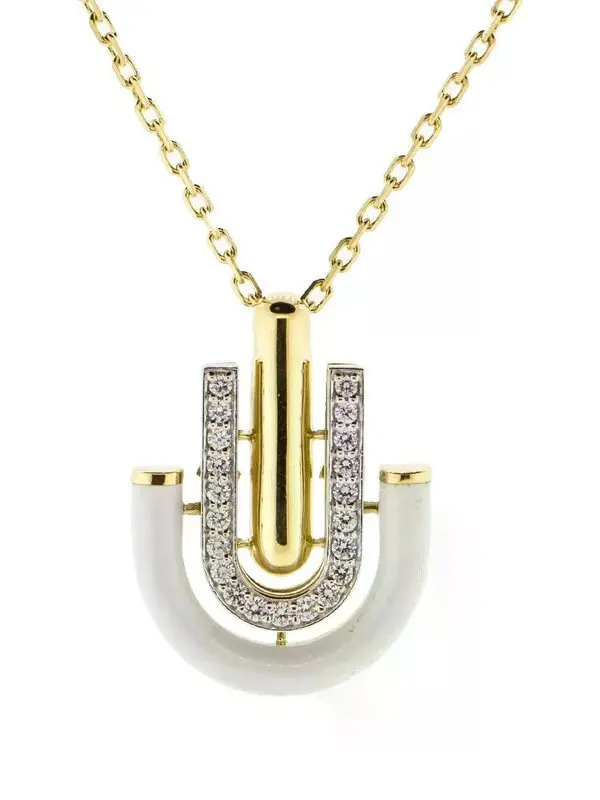 David Webb 18k Yellow Unity Diamond Necklace - Gold