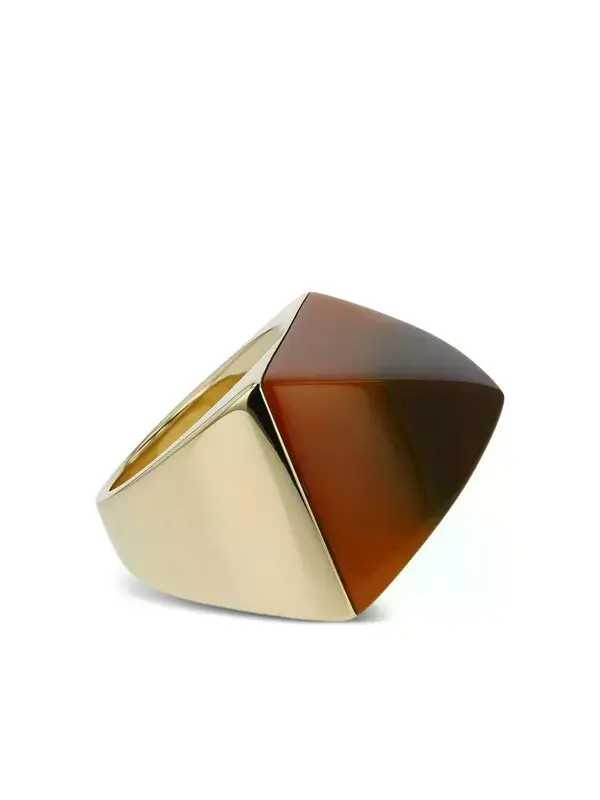 Mark Davis 18k Yellow Kendall Bakelite Ring - Gold