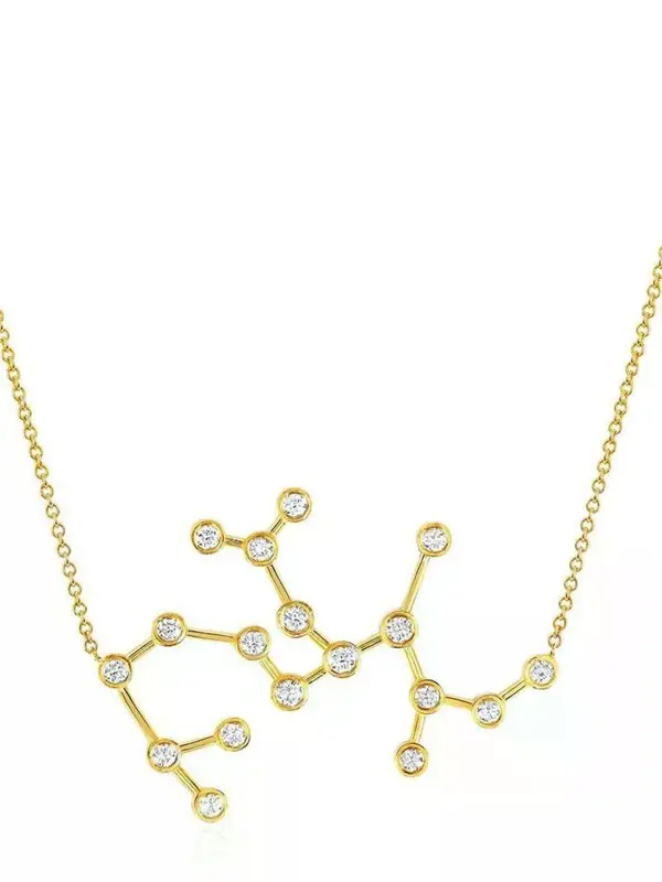 LOGAN HOLLOWELL 14kt Yellow Sagittarius Diamond Necklace - Gold
