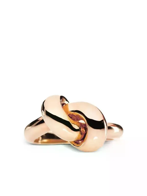 THE LOVE KNOT BY CORALIE 18k Rose Gold Love Knot Ring - Pink