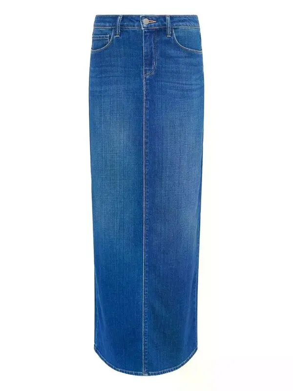 L'Agence Denim Maxi Skirt
