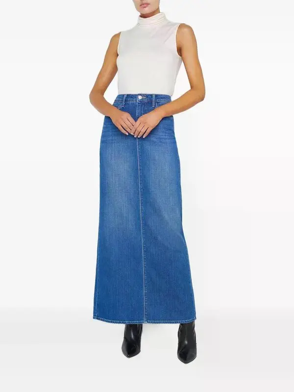 L'Agence Denim Maxi Skirt