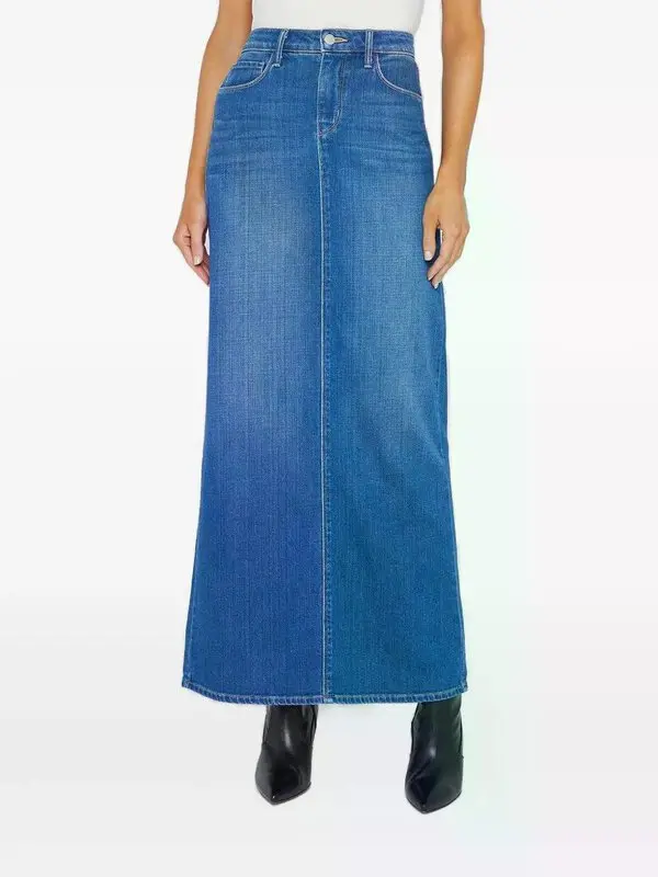 L'Agence Denim Maxi Skirt