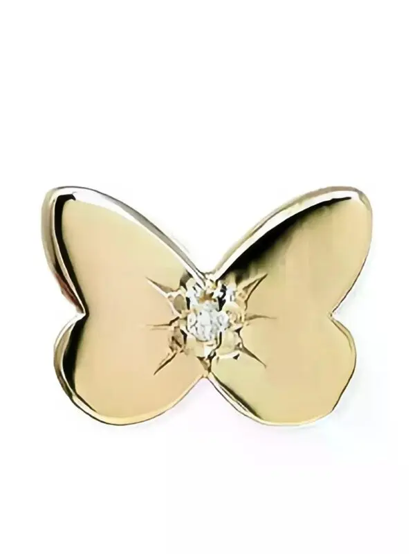 Anzie Diamond Butterfly Earrings - Gold
