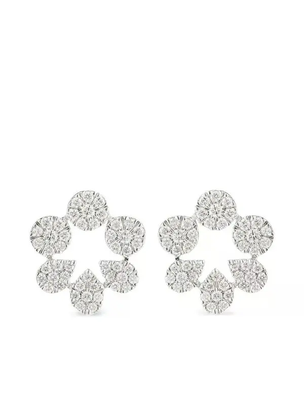 DANA REBECCA DESIGNS 14k White Gold Taylor Beth Diamond Earrings - Silver