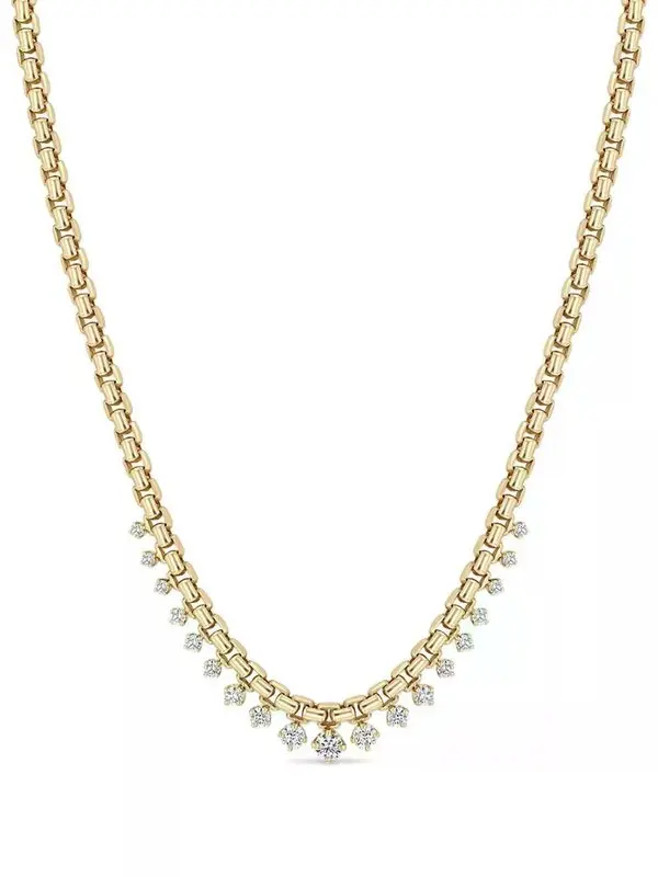 Zoe Chicco 14k Graduated Diamond And Sapphire Necklace - Gold
