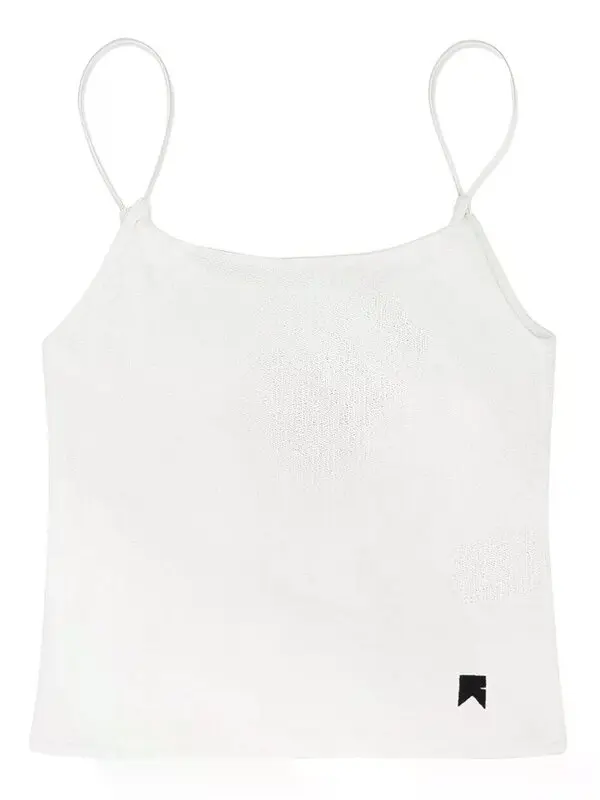 Rhude Ribbed Tank Top - White