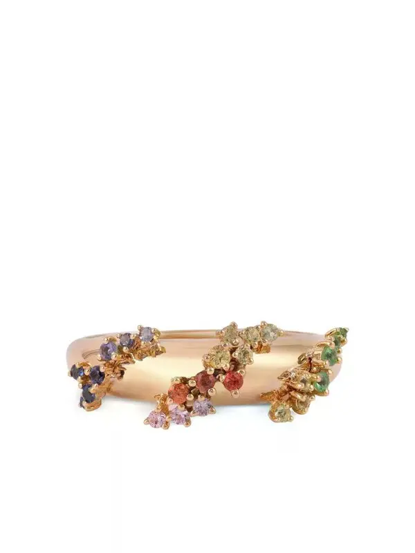 ANANYA 18k Yellow Scatter Sapphire And Diamond Ring - Gold