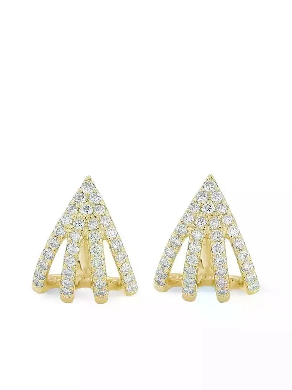 DANA REBECCA DESIGNS Yellow Diamond Burst Huggie Earrings - Gold