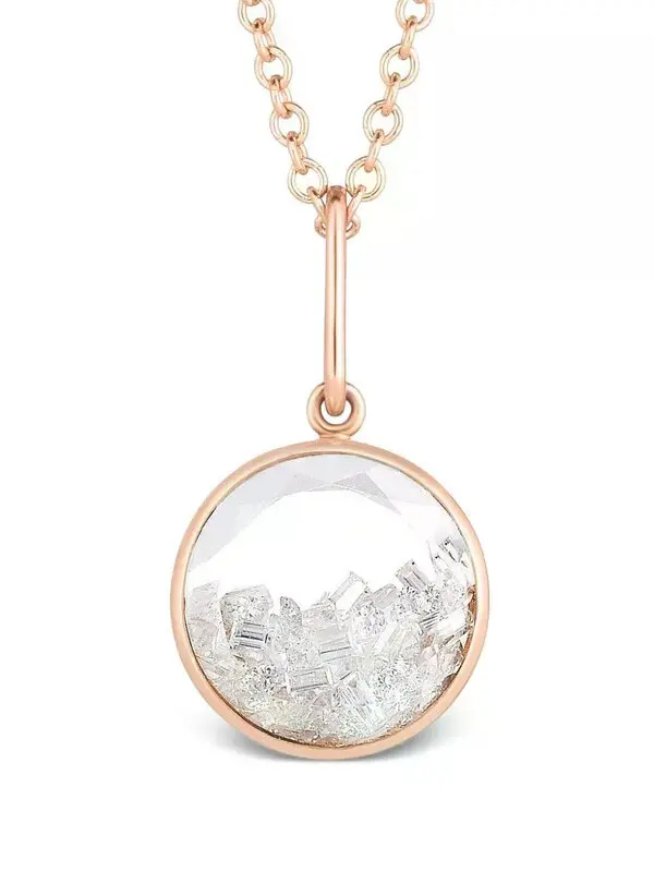 Moritz Glik 18k Rose Gold Core Diamond Necklace - Pink