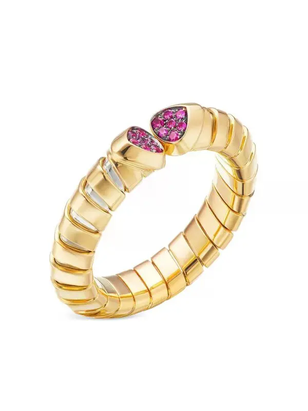 Marina B 18k Yellow Triolina Ruby Ring - Gold