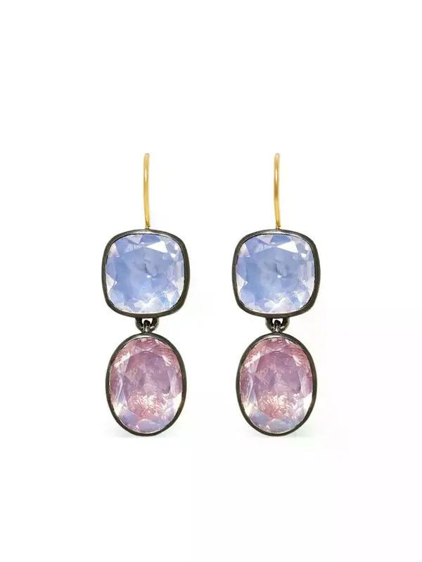 Larkspur & Hawk Luzia Cushion Oval Earrings - Silver