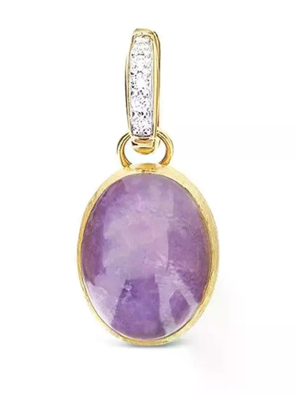 NANIS 18k Yellow Gold Lepidolite Charm - Purple