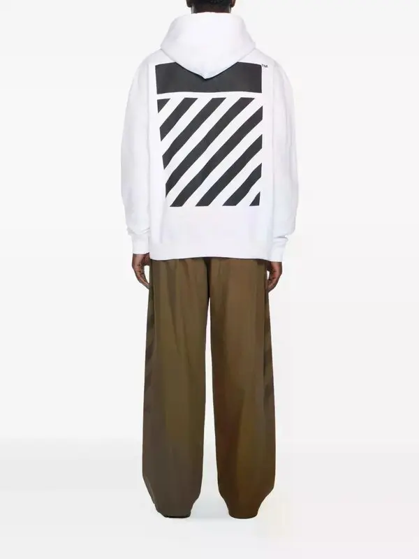 Off-White Diagonal Flannel Hoodie