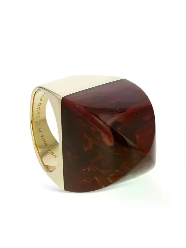 Mark Davis 18k Yellow Kendall Bakelite Ring - Gold