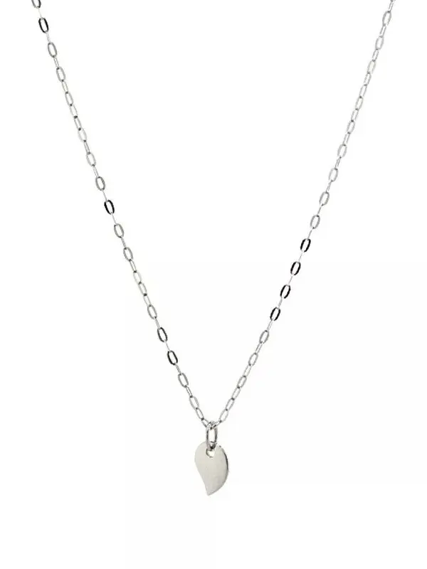 Tamara Comolli 18k White Gold Sparkle Heart Necklace - Silver