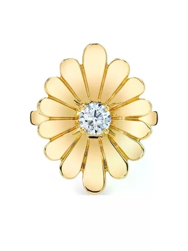 ANITA KO 18k Yellow Water Lily Diamond Ring - Gold