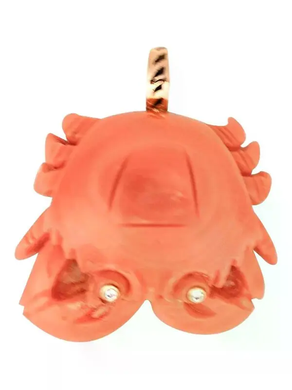 DEZSO 18kt Rose Gold Crab Pendant Necklace - Pink