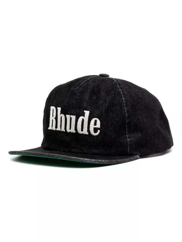 Rhude Logo-embroidered Denim Baseball Cap