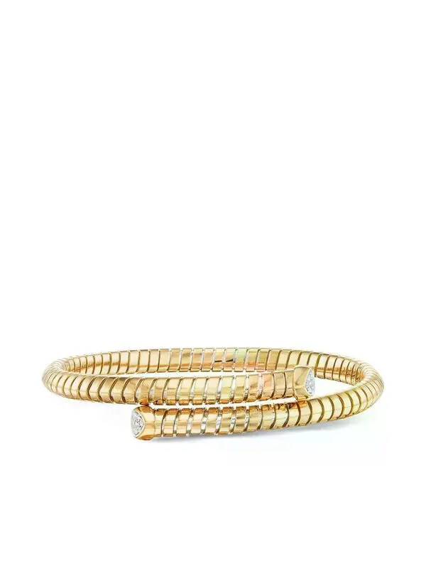 Marina B 18k Yellow Trisolina Diamond Bangle Bracelet - Gold
