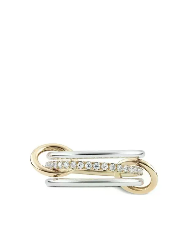 SPINELLI KILCOLLIN 18k Yellow And White Three-link Diamond Ring - Gold
