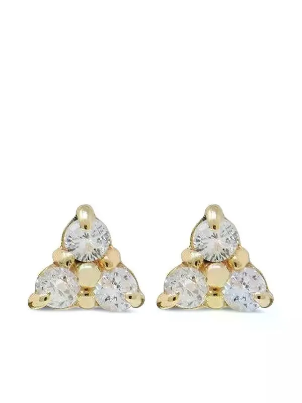 Anzie 14k Yellow Cléo Trio Diamond Single Earring - Gold