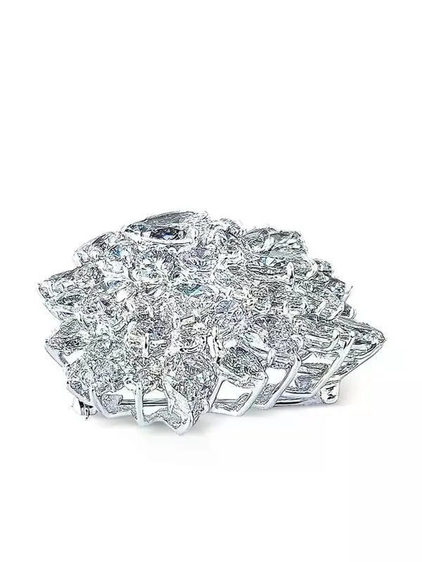 FANTASIA BY DESERIO Crystal-embellished Brooch - Silver