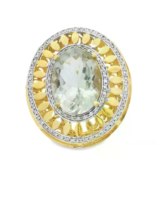LISA NIK 18k Yellow Quartz And Diamond Ring - Gold