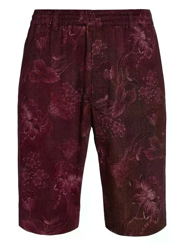 JUNE 79 Floral-jacquard Elasticated Shorts