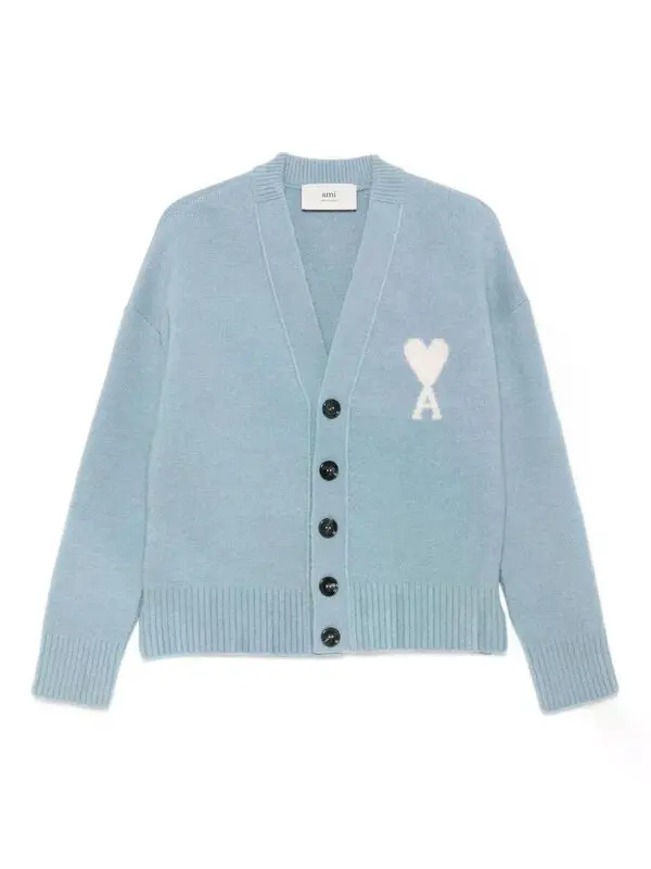 AMI Paris De Coeur Button-up Cardigan