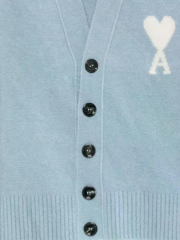 AMI Paris De Coeur Button-up Cardigan