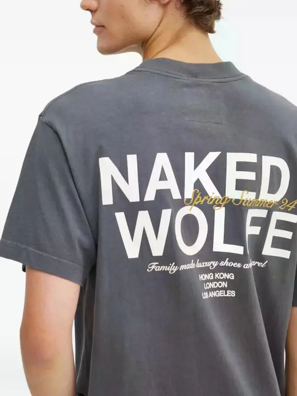 NAKED WOLFE Logo-print T-shirt - Grey