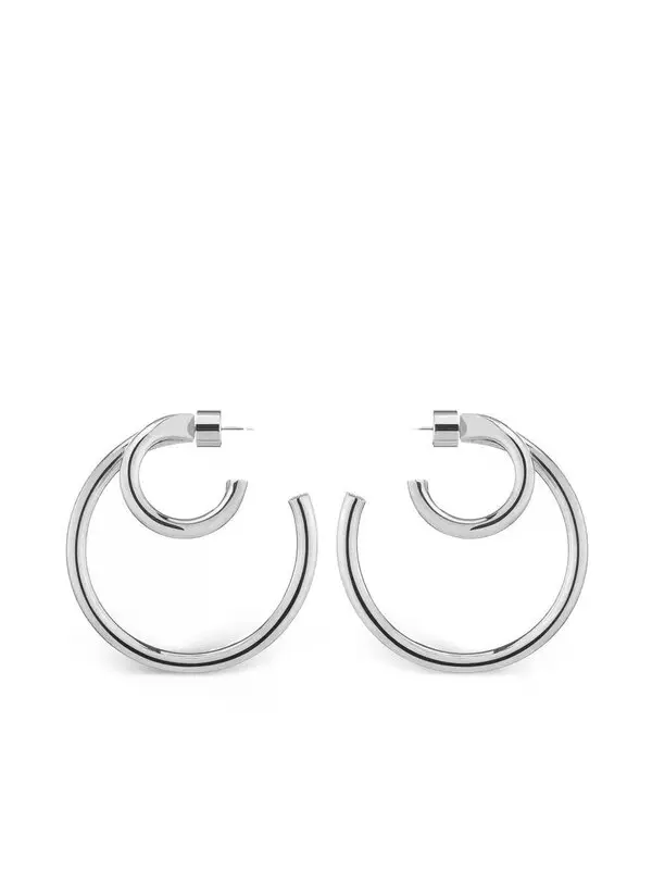 JENNIFER FISHER Double Lilly Hoop Earrings - Silver