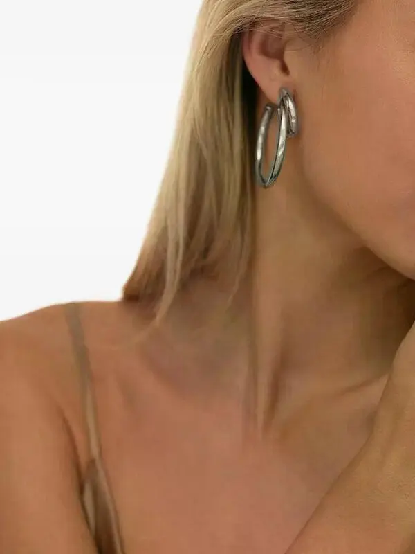 JENNIFER FISHER Double Lilly Hoop Earrings - Silver