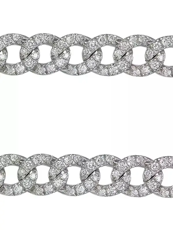 ZYDO 18k White Gold Groumette Diamond Drop Earrings