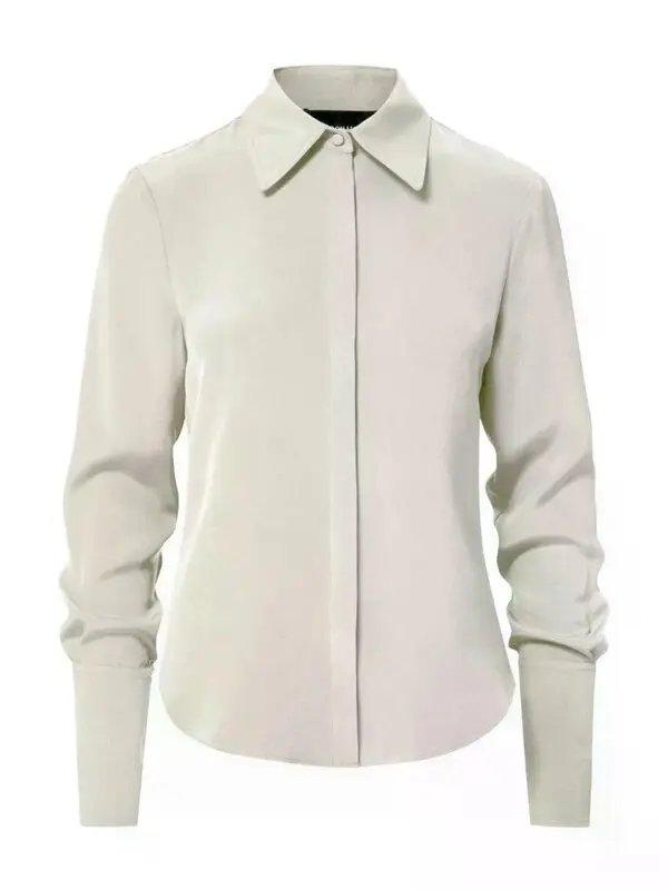 Brandon Maxwell The Spence Silk Shirt - Neutrals