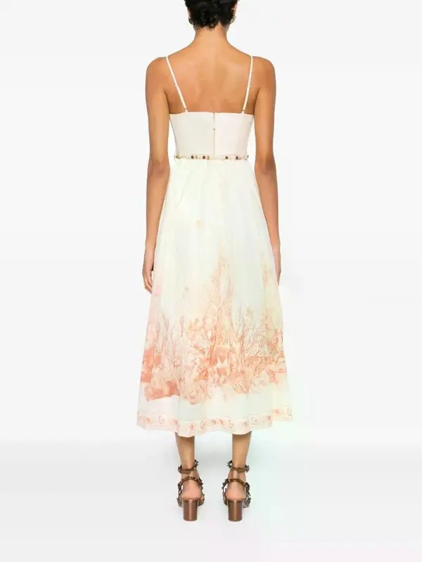 Zimmermann The Wanderlust Print Midi Dress - White