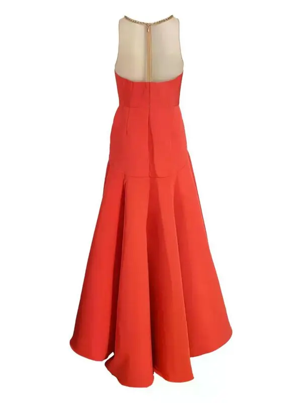Marchesa Crystal-embellished Asymmetric Dress