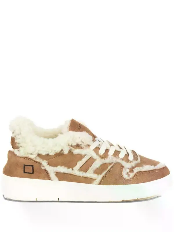 D.a.t.e. Court 2.0 Shearling Leather Sneakers - Brown