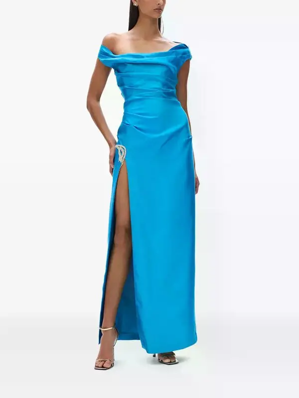 green emerald velvet dress Rachel Gilbert main image 0