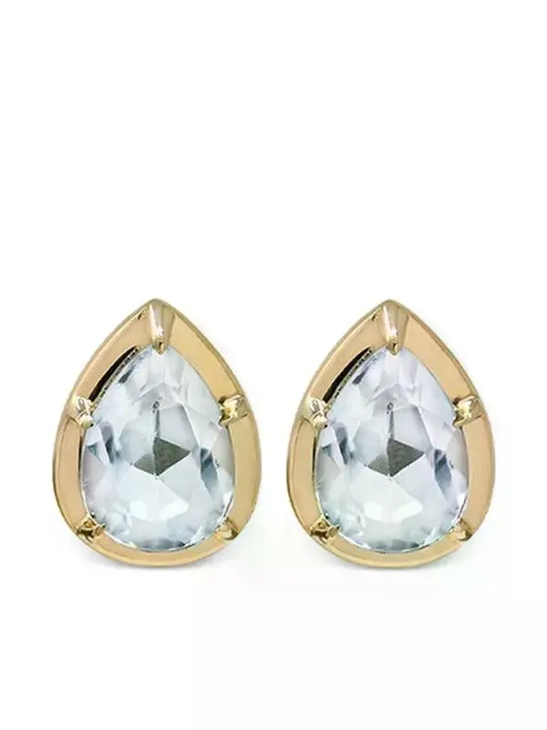 Anzie 14k Yellow Mélia Pear Stud Earring With Topaz - Gold