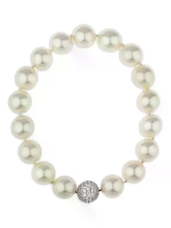 FANTASIA BY DESERIO Pearl Clasp Necklace - Silver
