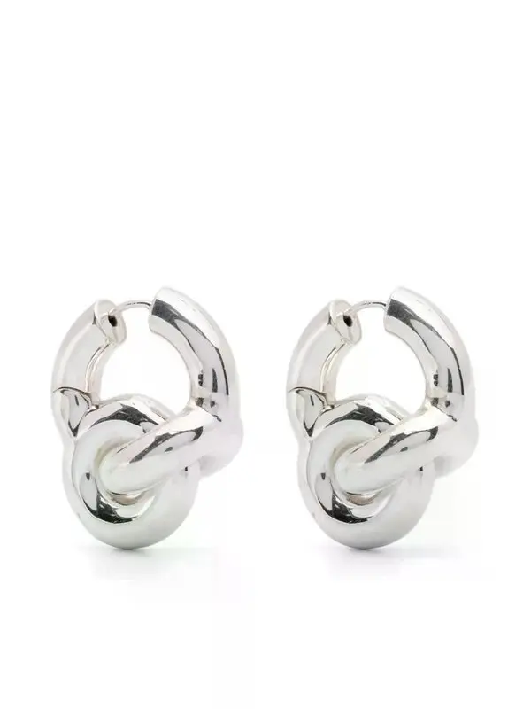 UNCOMMON MATTERS Mini Knot Creole Earrings - Silver