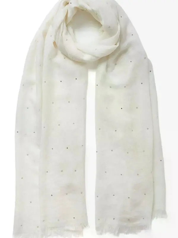 JANE CARR The Crystal Scarf - White