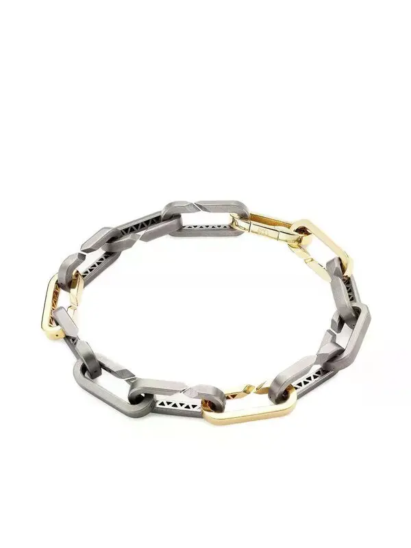 BIZZOTTO GIOIELLI 18k Yellow And Titanium Paperclip Link Bracelet - Gold
