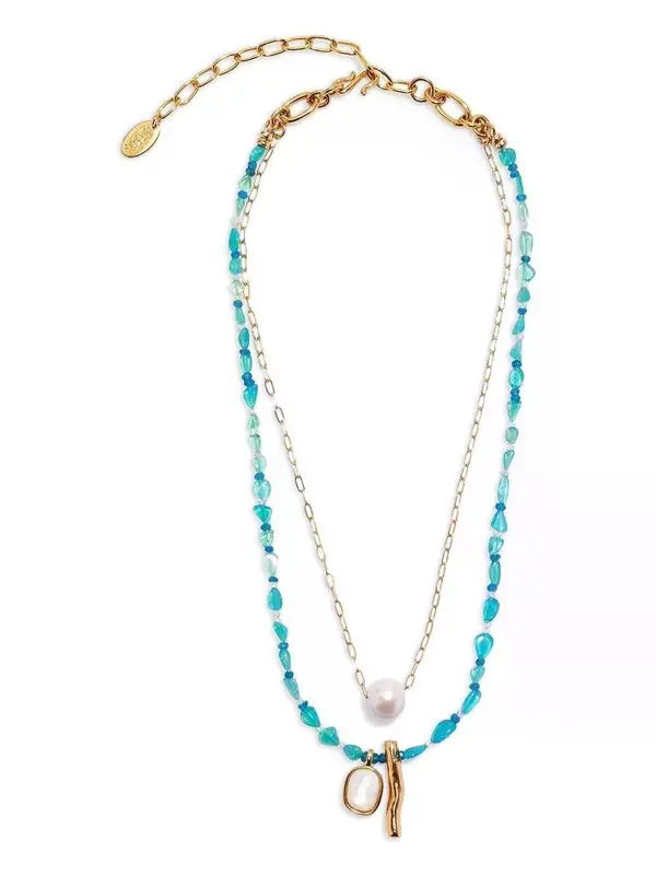LIZZIE FORTUNATO Pearl-detailing Necklace - Gold