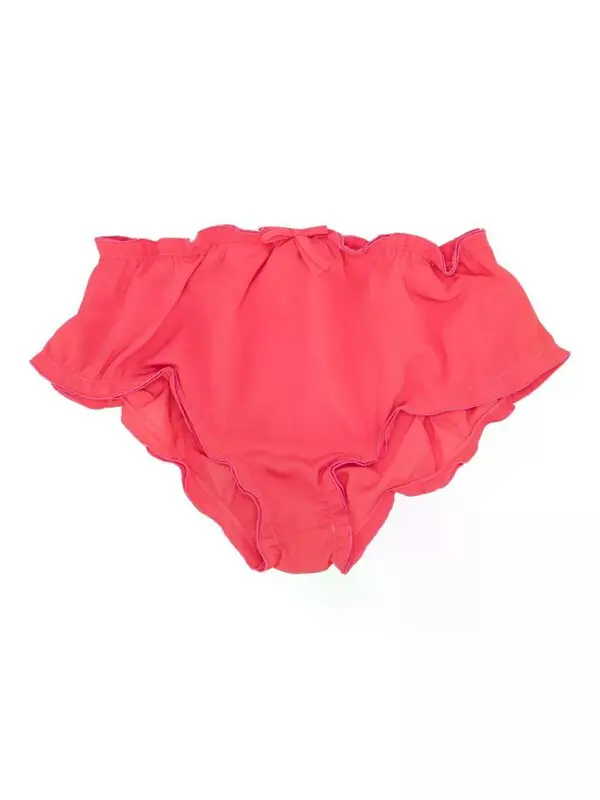 Vivetta Ruffled Bow-detail Briefs - Red