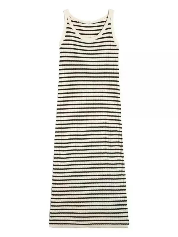 Aspesi Striped Ribbed Maxi Dress
